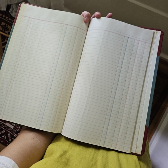 Vintage | Office | Vintage Blank Record Book Ledger Journal Mint ...